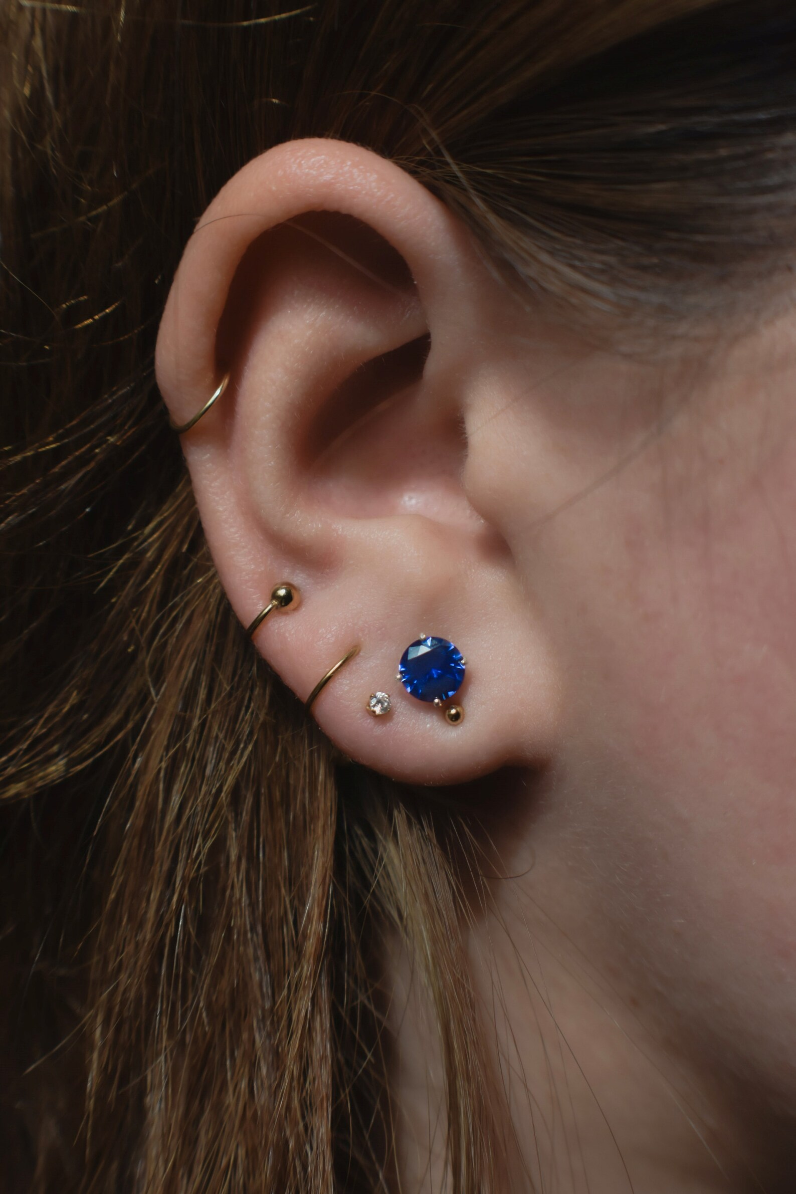 Sapphire Stud Earrings Radiant Deep Blue Sapphire Studs - Etsy