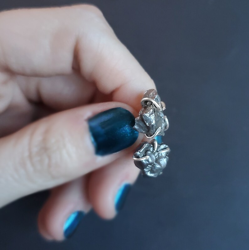 Meteorite earrings Real meteorite studs Meteorite earrings | Etsy