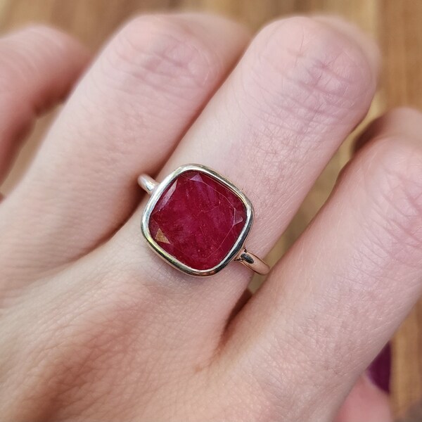 Large Ruby Ring - Etsy