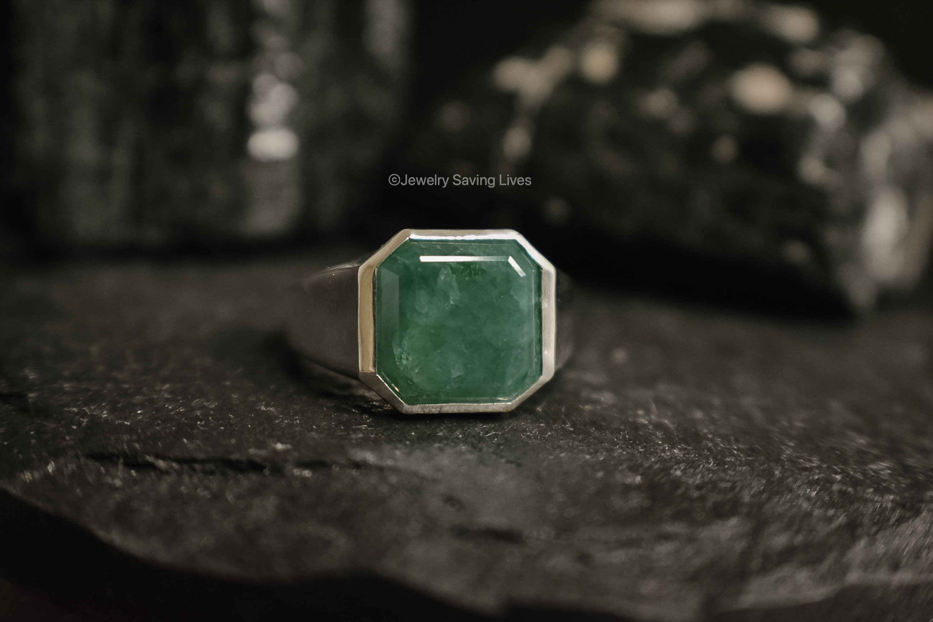 Men's Emerald Ring Men's Emerald Men's Ring | Etsy