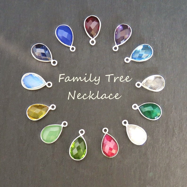 Personalized Dangle Family Tree Necklace Custom Family Tree | Etsy