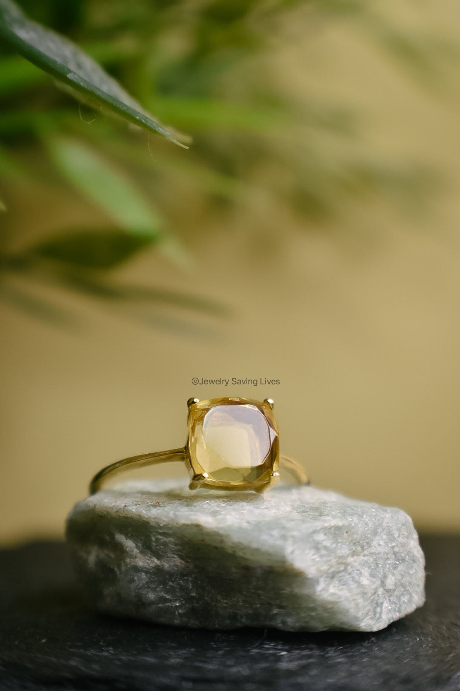 Natural Citrine Ring Gold Citrine Ringsolitaire Stacking - Etsy
