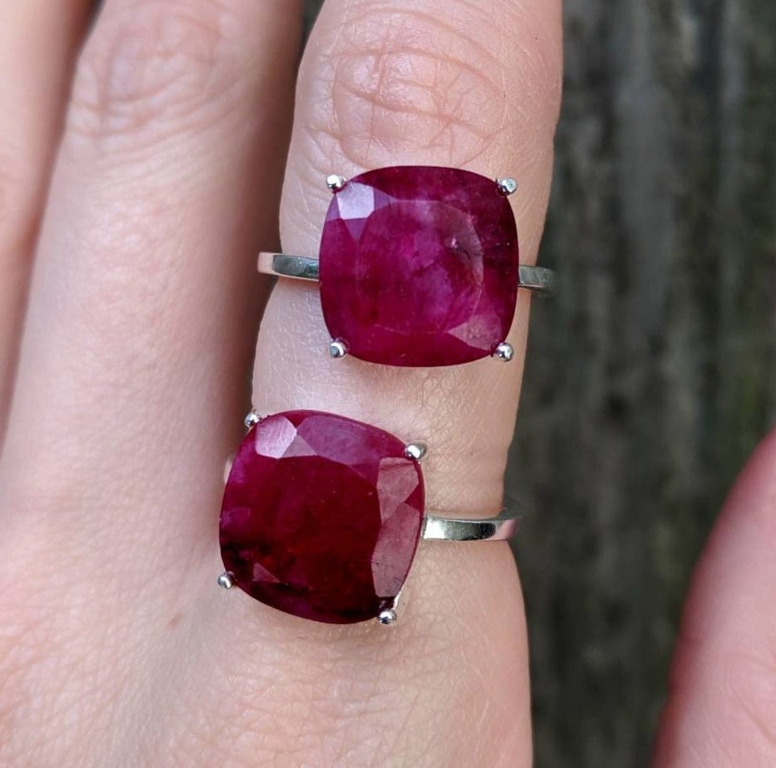 Large Natural Ruby Ring, Raw Ruby Ring, Genuine Ruby Gemstone Ring ...