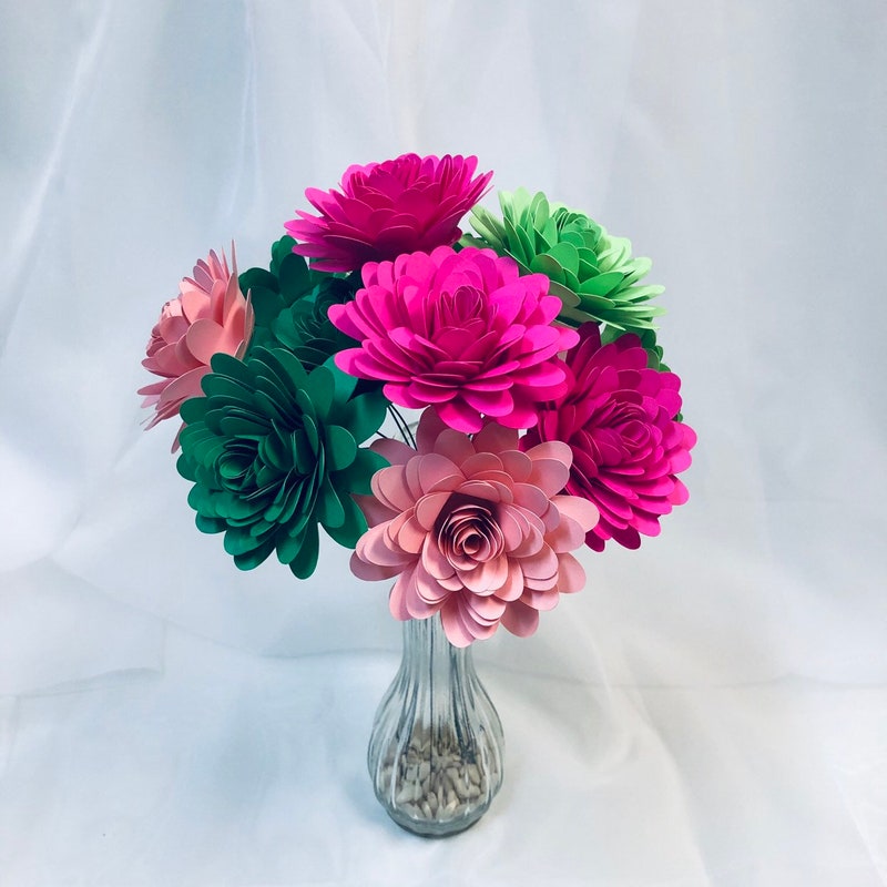 Green Paper Flowers - Etsy