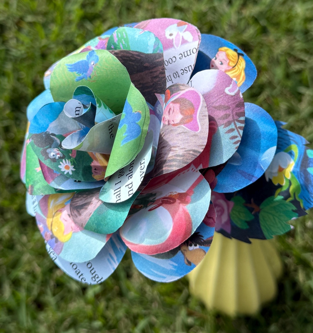 Children's Book Page Rose: Paper Flower, Storybook Rose, Single Paper ...
