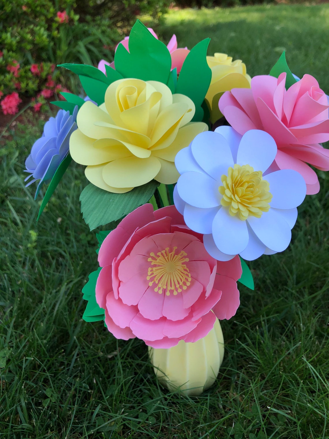 Large Paper Flower Bouquet Paper Roses Peonies Daisies - Etsy