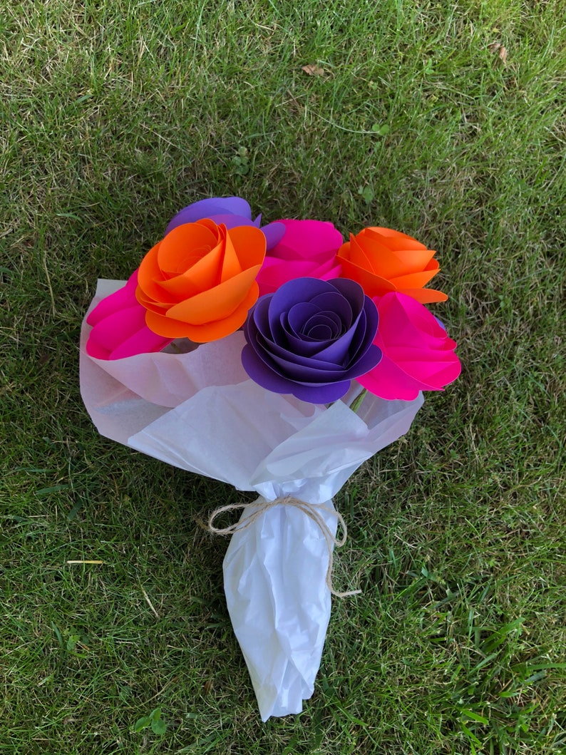 Paper Flower Bouquet Floral Gift Any Colors Paper - Etsy