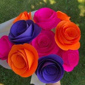 Paper Flower Bouquet ~ Floral Gift ~ Any Colors ~ Paper Flowers ~ Gift ...