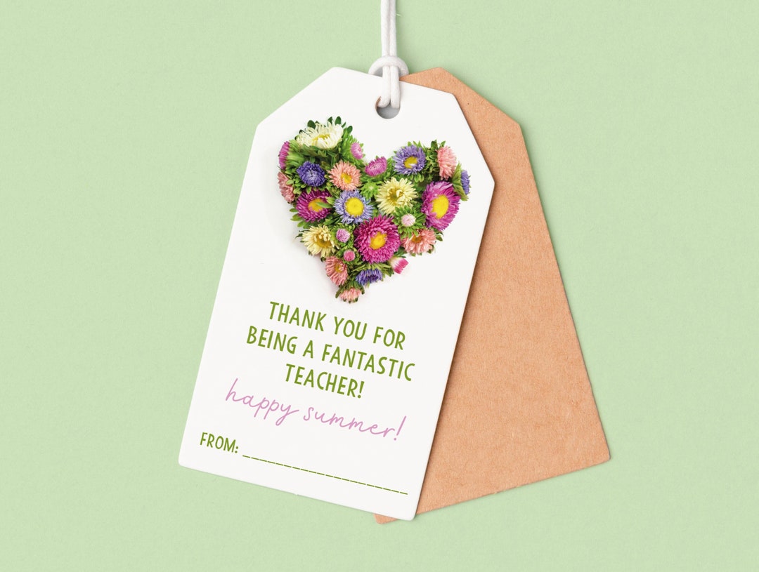 Teacher Gift Tag, Teacher Appreciation Gift Printable, Thank You Tags ...