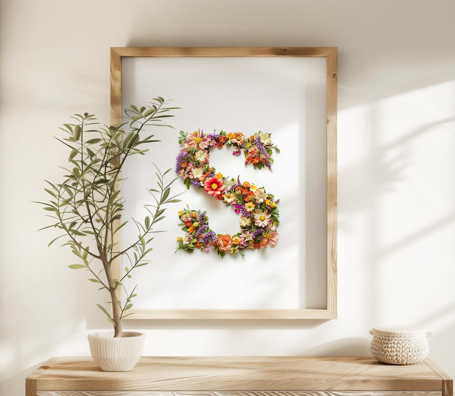 Letter S Poster, Nursery Wall Art, Initial S Capital Letters for Wall ...