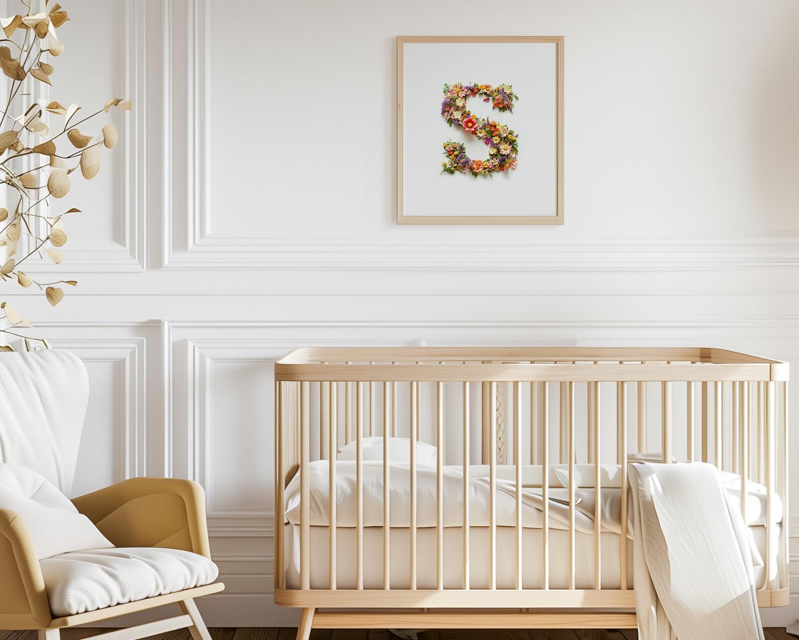 Letter S Poster, Nursery Wall Art, Initial S Capital Letters for Wall ...