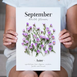 September Birthday Gift for Her Aster Birth Month Flower September ...