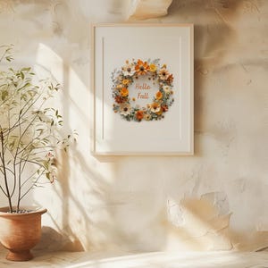 Autumn Decor Hello Fall Decorations, Fall Prints, Autumn Wall Art, Made ...