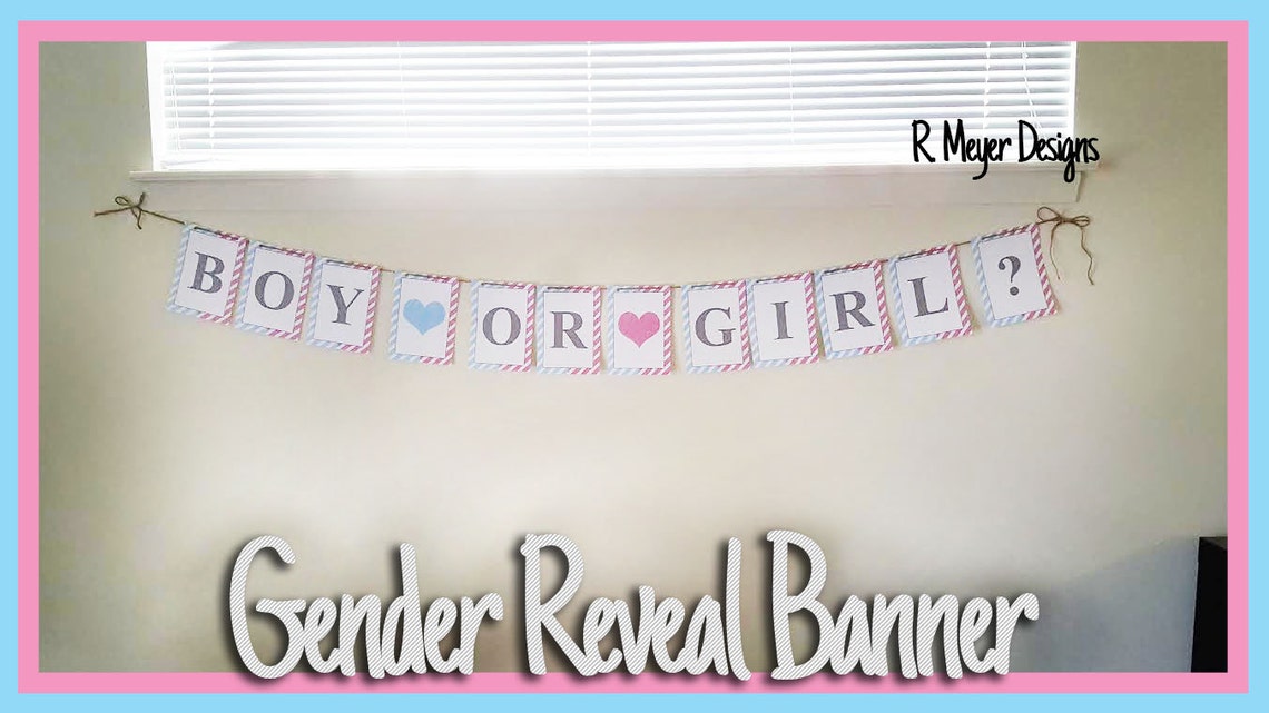 Gender Reveal Banner Girl or Boy Instant Download - Etsy