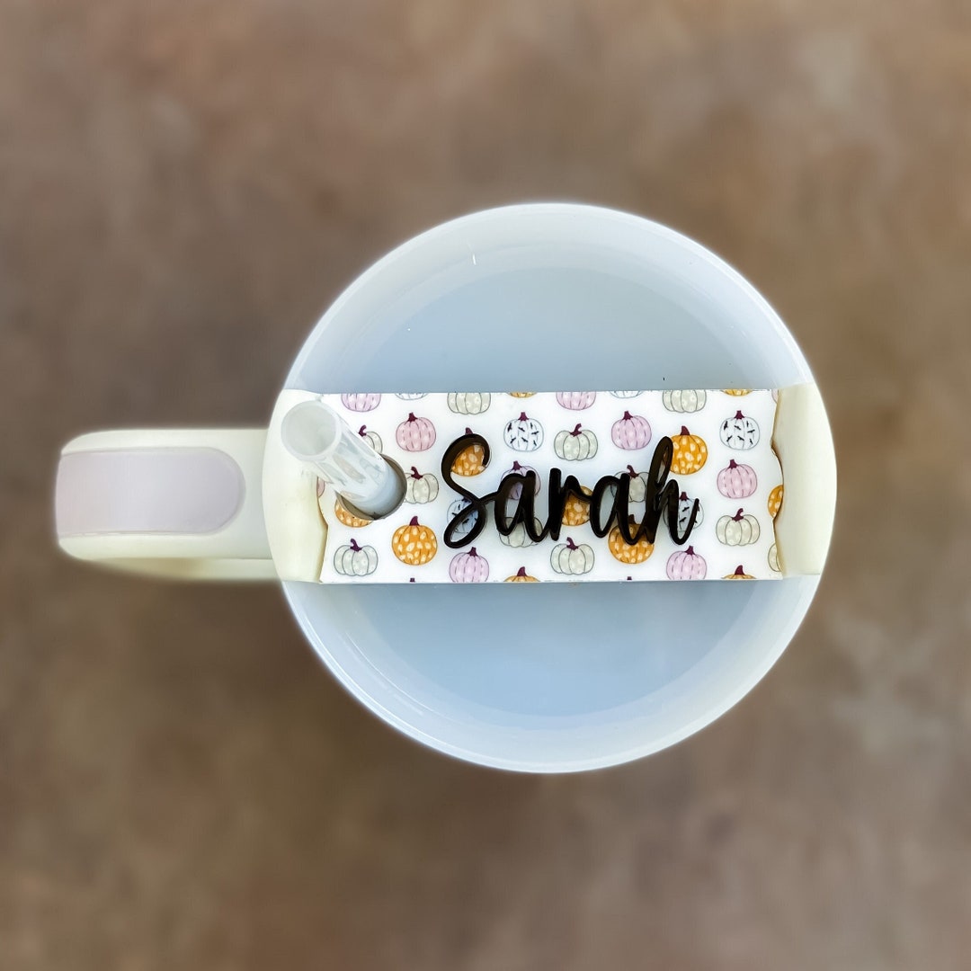 Stanley Fall Pumpkin Name Plate, 30 & 40 Oz Tumbler Topper, Acrylic ...