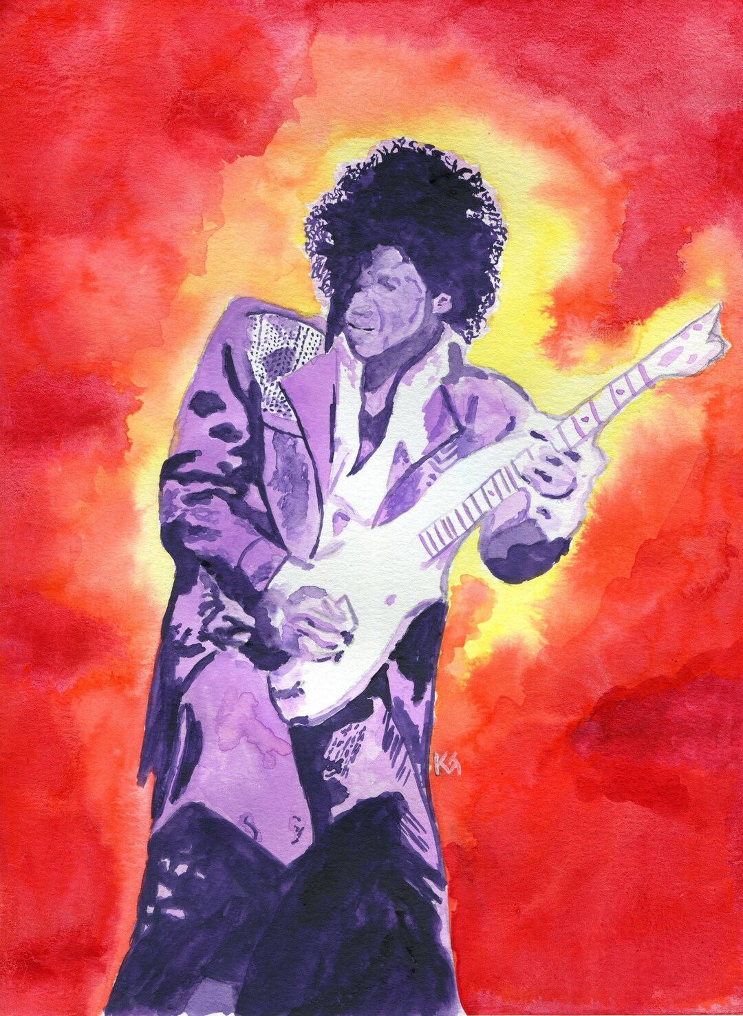 Prince Purple Rain Art Print 8" X 10" - Etsy