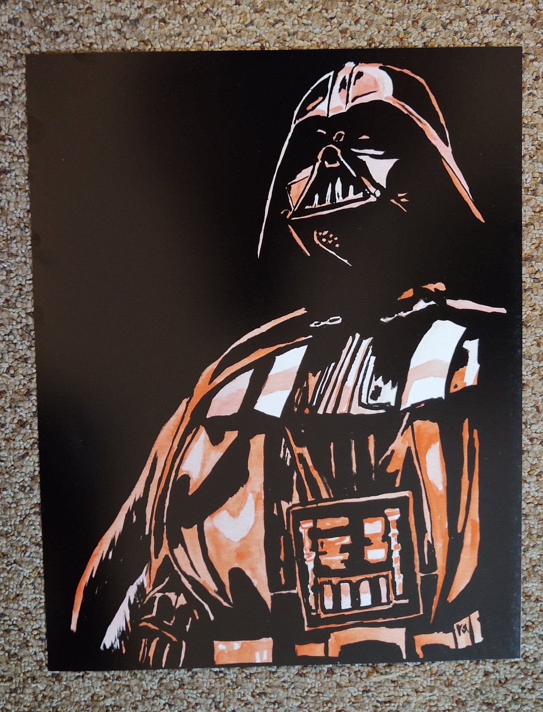 Star Wars Sith Lord Darth Vader Art 8" X 10" Art Print - Etsy