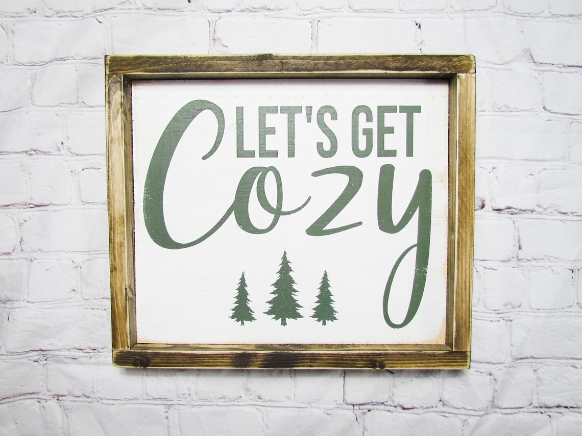 Cozy Definition Wood Framed Sign Get Cozy Cozy Wood