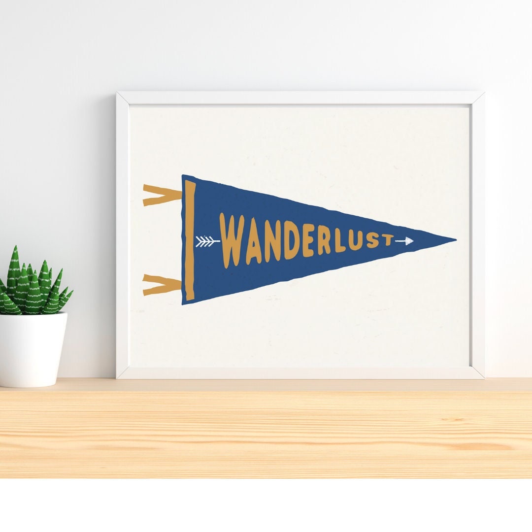 Fernweh Kunstdruck zum Ausdrucken, Wald Poster, Wald Illustration ...