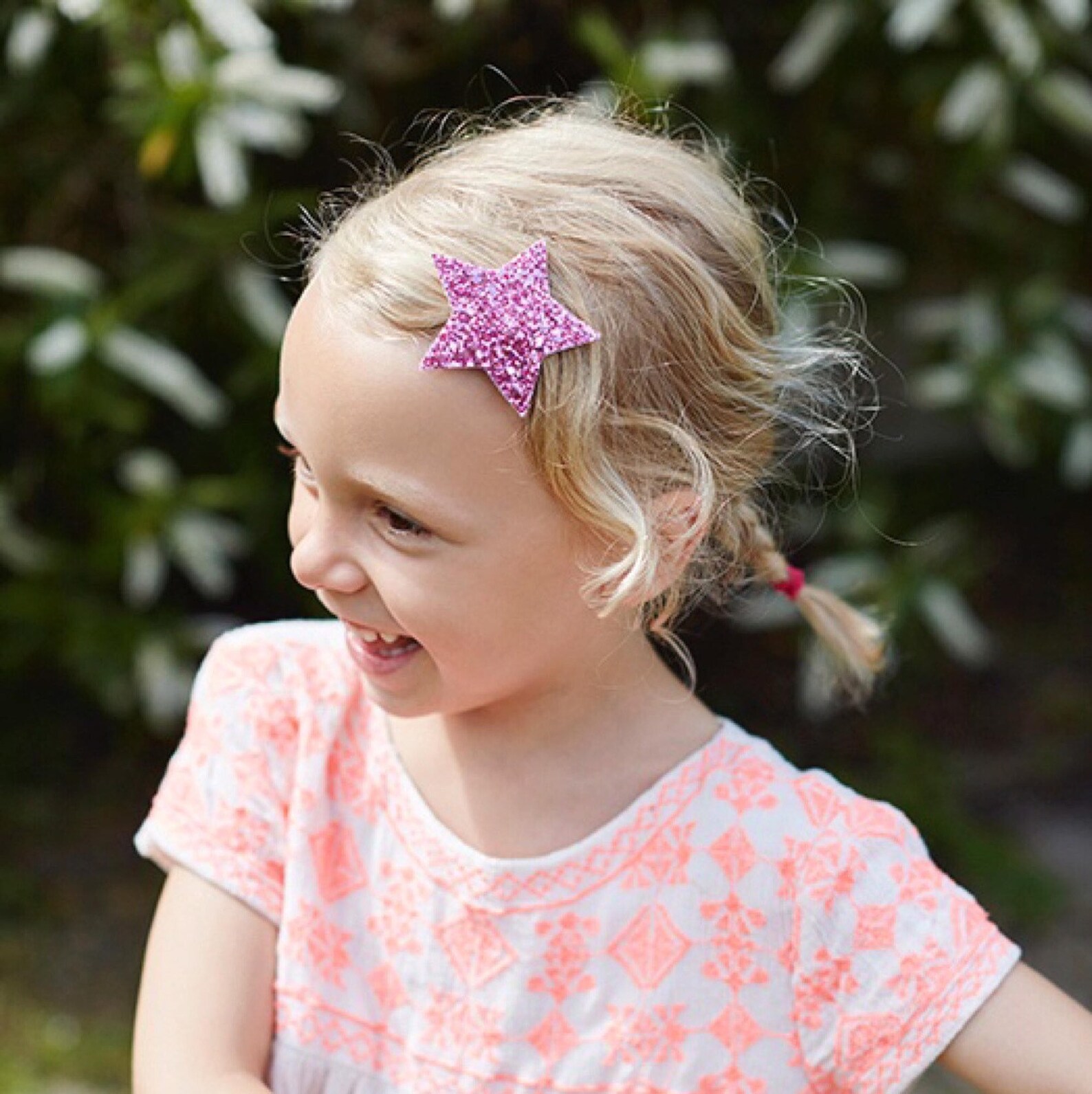 Star Hair Clips. Girl Hair Clips. Silver Glitter Star Hair - Etsy