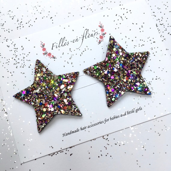 Star Hair Clips. Hair Clips for Girls. Star Hair Snaps. Woman | Etsy