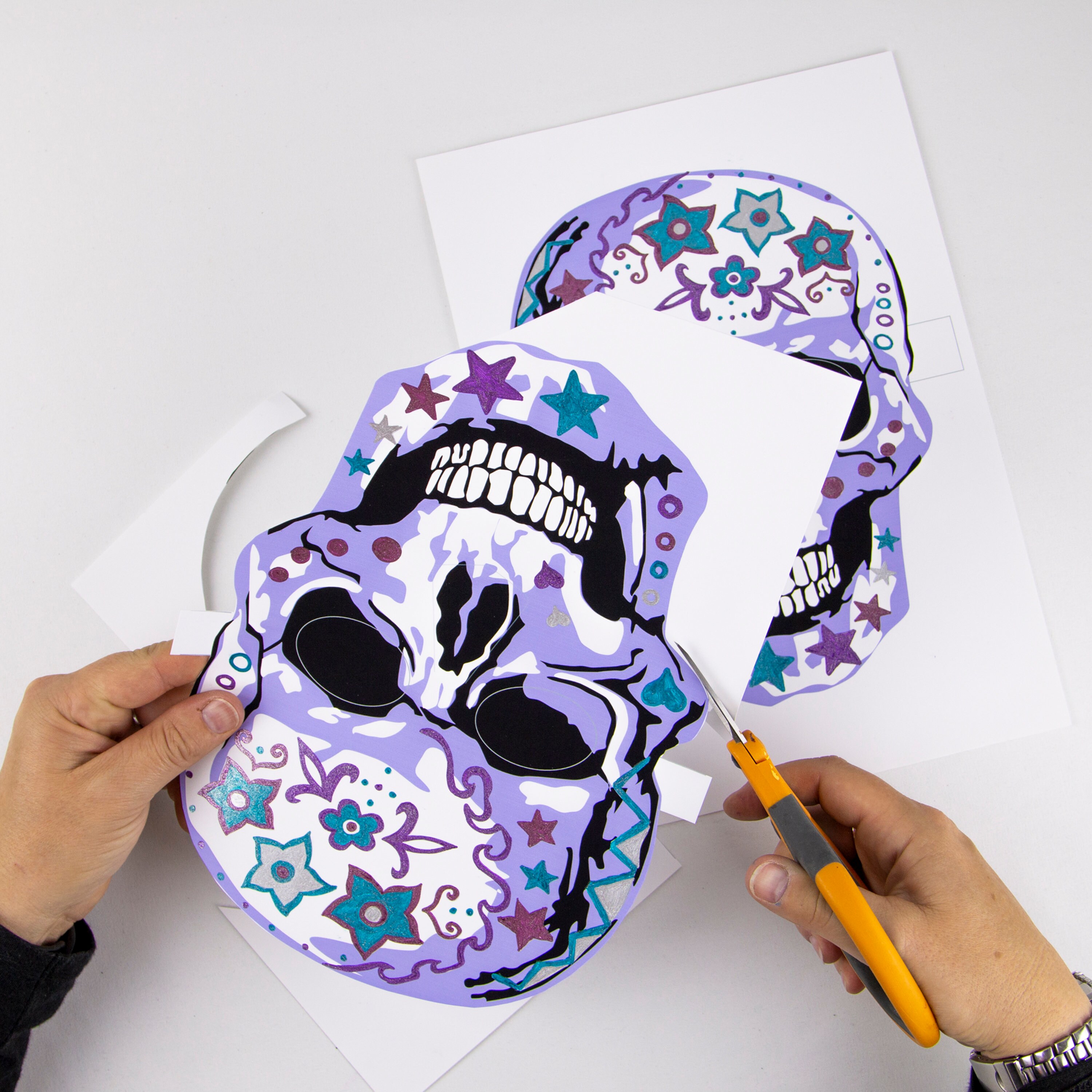 Día De Muertos, Skull Mask, Halloween, Day of the Dead, Colour in Masks ...