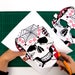 Paper Craft, Halloween Skull Mask, Day of the Dead, Día De Muertos ...