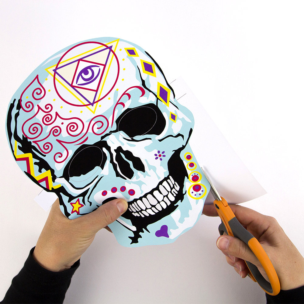 Paper Craft, Halloween Skull Mask, Day of the Dead, Día De Muertos ...