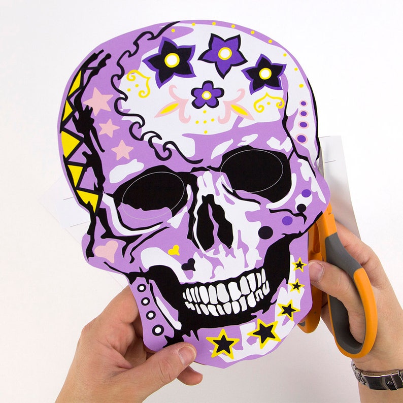 Make Skull Masks,halloween Skulls Day of the Dead, Día De Muertos ...
