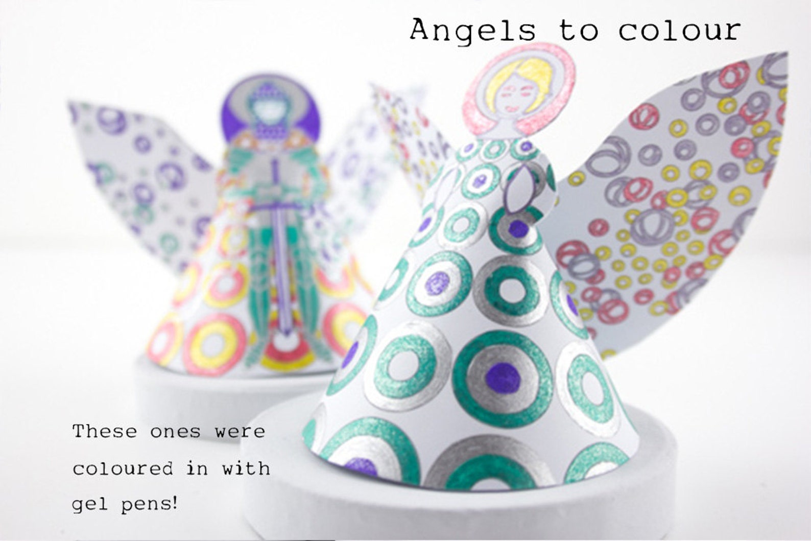 Christmas Diy Paper Angels Download, 2 Archangels to Make and Colour ...