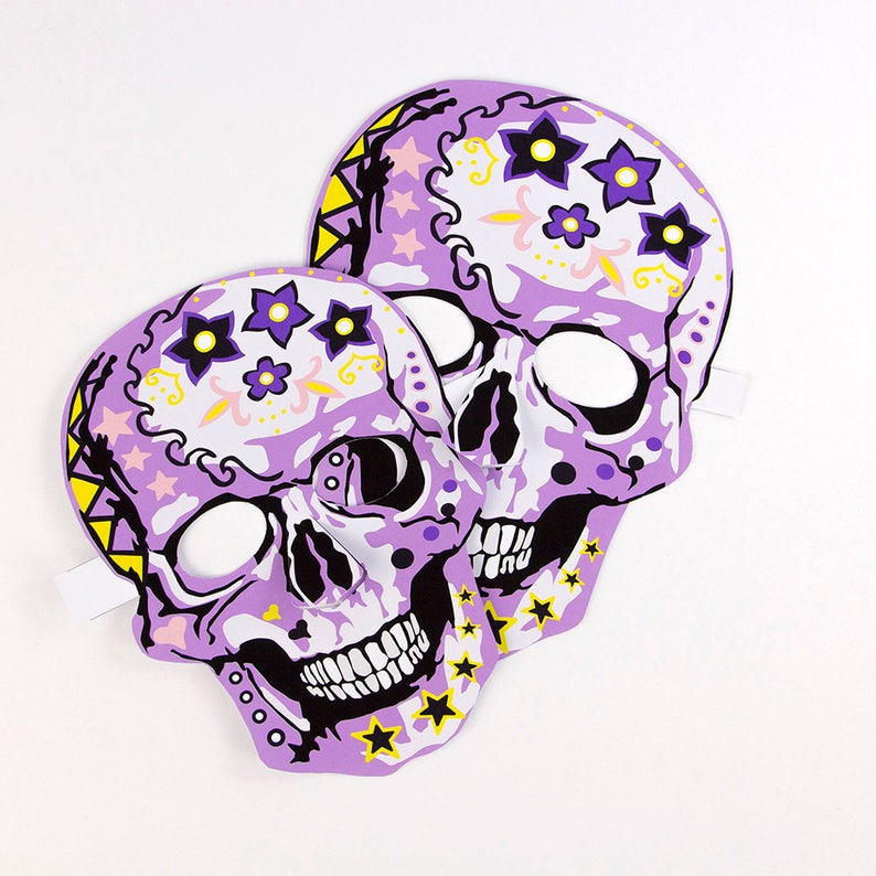 Make Skull Masks,halloween Skulls Day of the Dead, Día De Muertos ...