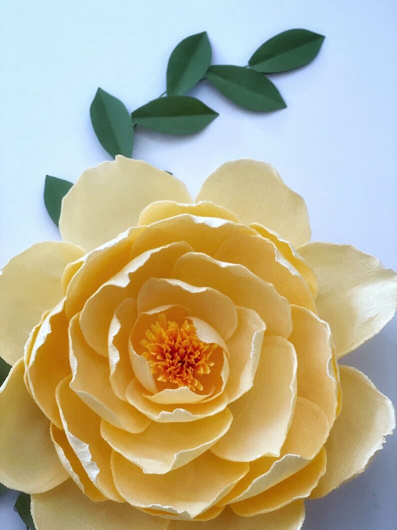 Light Yellow Flower Yellow Backdrop Prop Yellow Paper Flower - Etsy