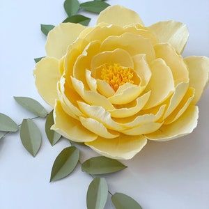Light Yellow Flower, Yellow Backdrop Prop, Yellow Paper Flower - Etsy