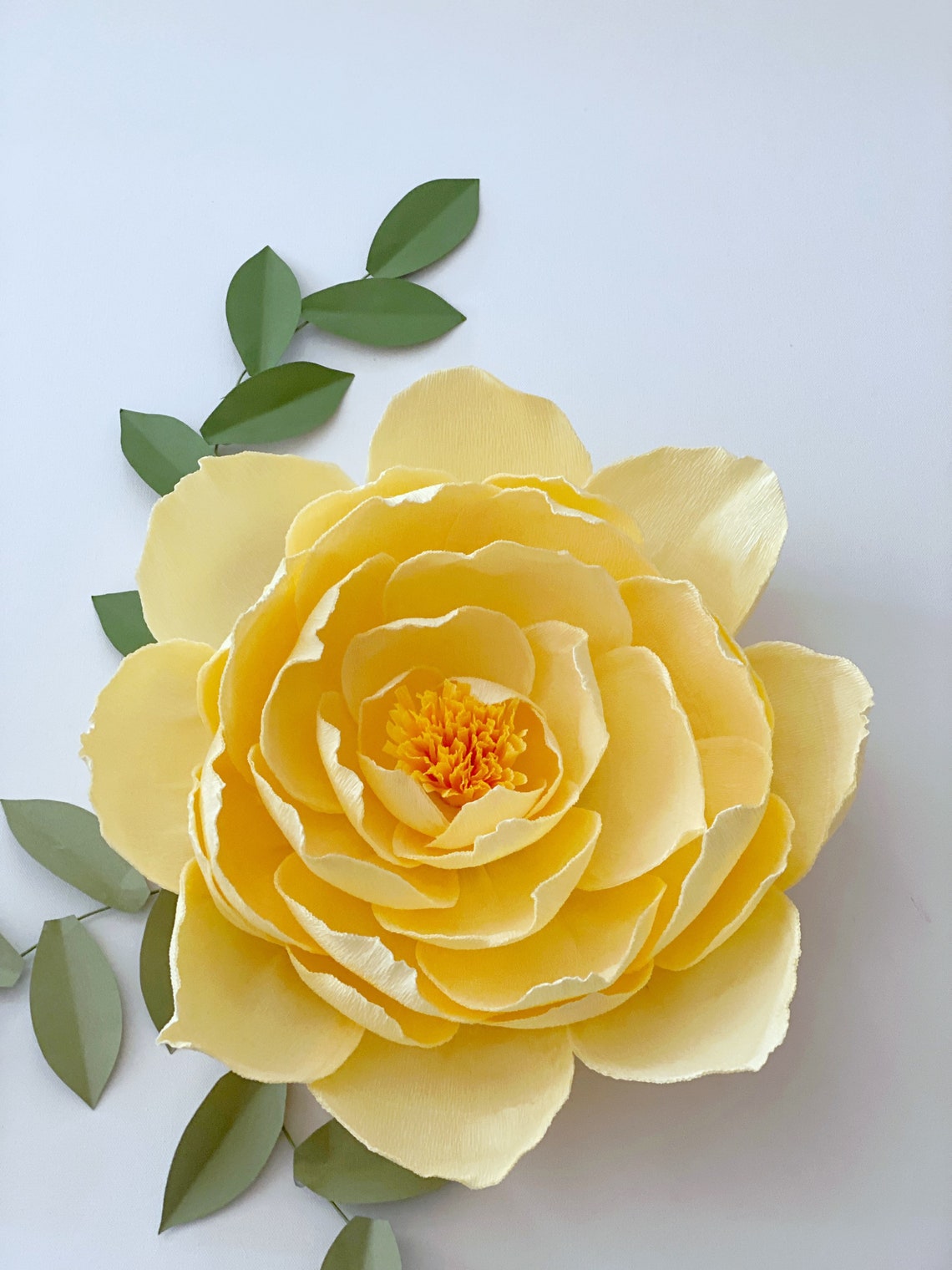 Light Yellow Flower Yellow Backdrop Prop Yellow Paper Flower - Etsy