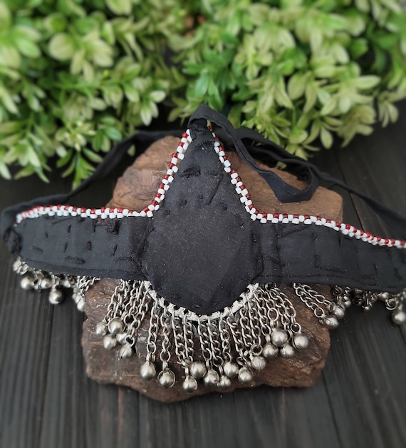 Blue Tribal Forehead Band,Belly Dance Jewelry,Gypsy H… - Gem