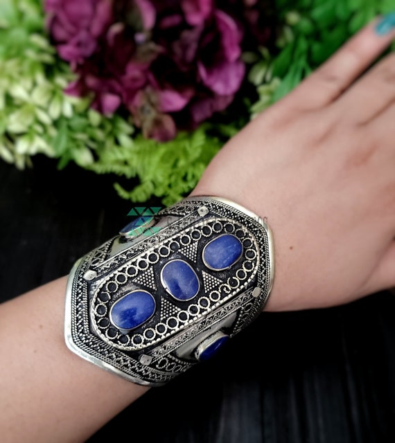 Lapis Afghan Tribal Bracelet,Boho Cuffs,Gypsy Bracele… - Gem