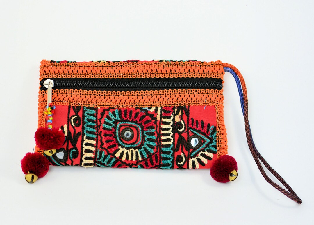 Sindhi Hand Embroidered Clutch Bag,sindhi Embroidery Bag,handmade Bags ...
