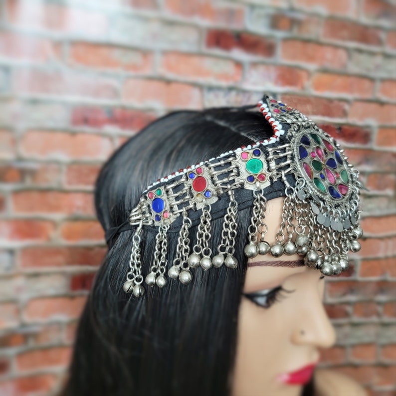 Hot Pink Tribal Forehead Band,belly Dance Jewelry,gypsy Headdress,head ...