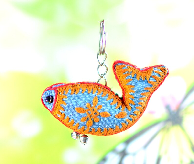 Cute key chainFish accessoriesTribal keychainsHandmade | Etsy