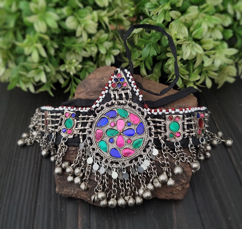 Hot Pink Tribal Forehead Band,belly Dance Jewelry,gypsy Headdress,head ...