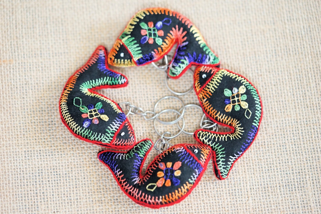 Colorful Keychains,cute Key Chain,fish Accessories,tribal Keychains ...