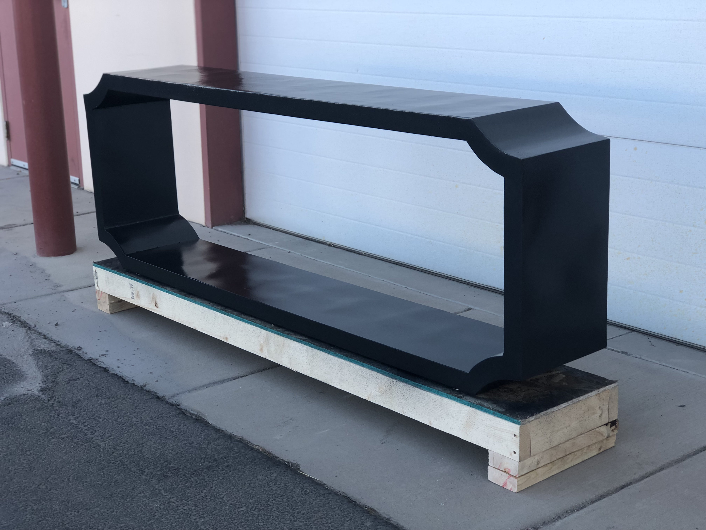 Low Console Table Metal Console Table With Shelves | Etsy