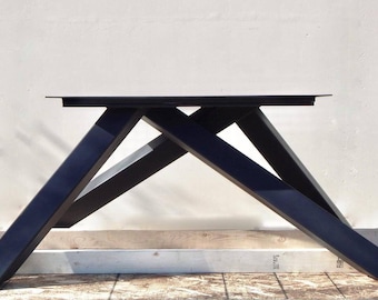 Intersecting Rectangular Metal Table Base/frame Any Size & Color - Etsy