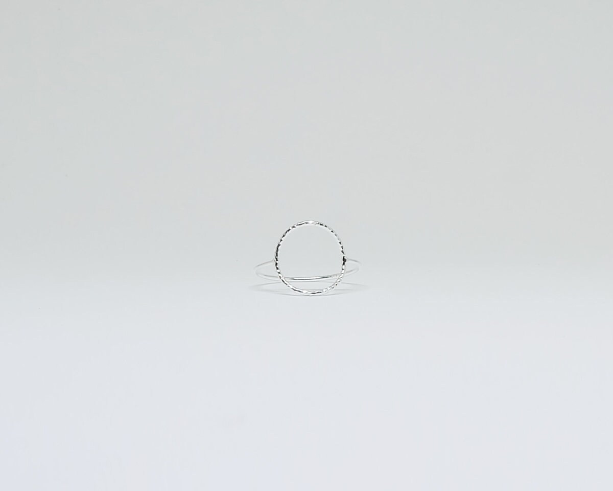 Open Circle Sterling Silver Ring - Etsy