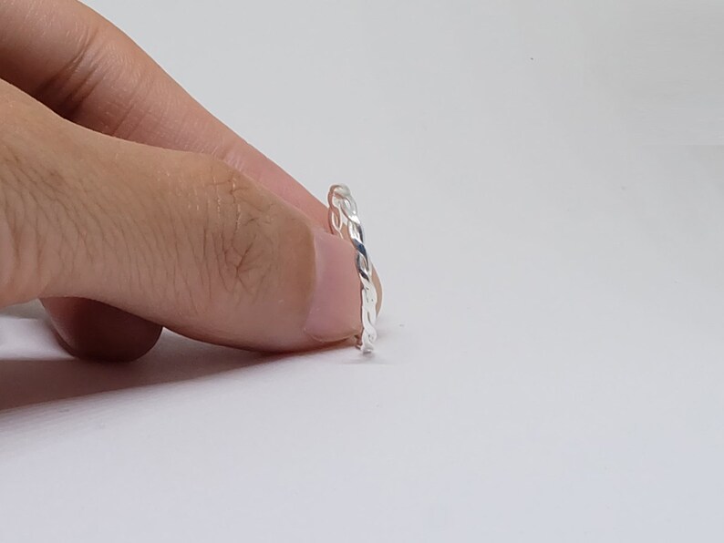 2mm Thin Infinity Braid Sterling Silver Ring Stacking Rings - Etsy