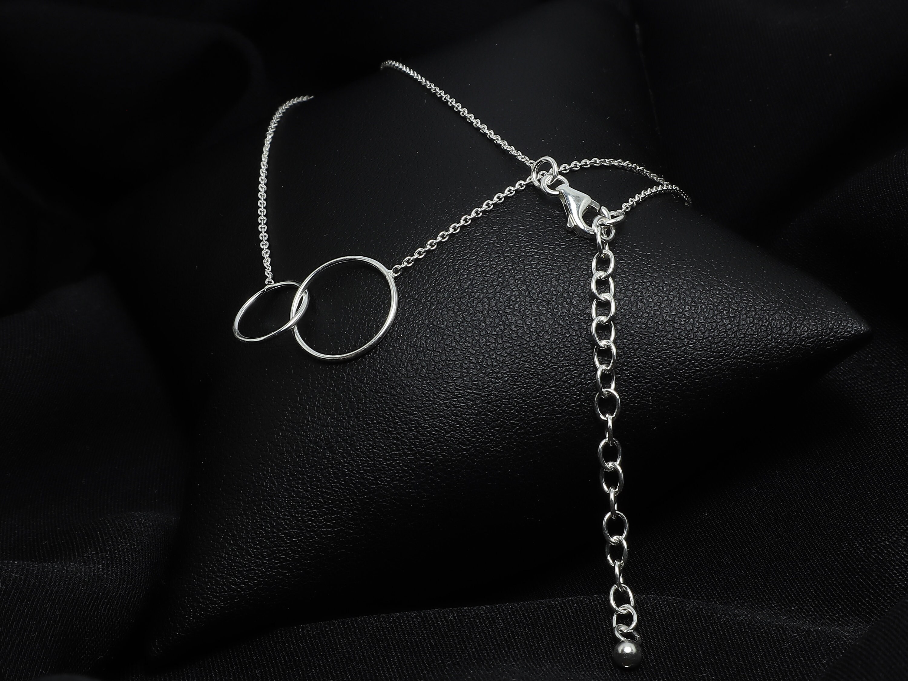 Double Circle Infinity Sterling Silver Necklace | Etsy