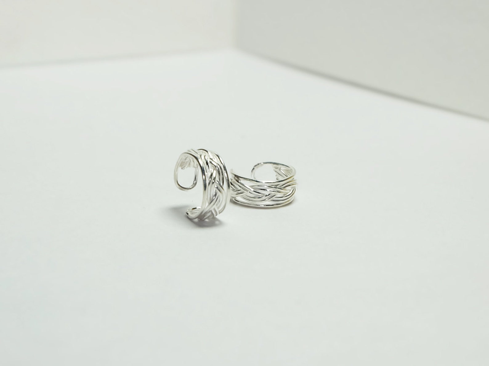 French Braid Ear Cuffs French Braid Ear Cuffs Sterling | Etsy