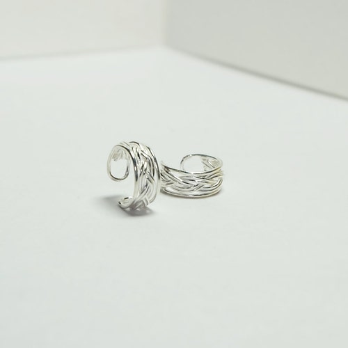 French Braid Ear Cuffs French Braid Ear Cuffs Sterling | Etsy