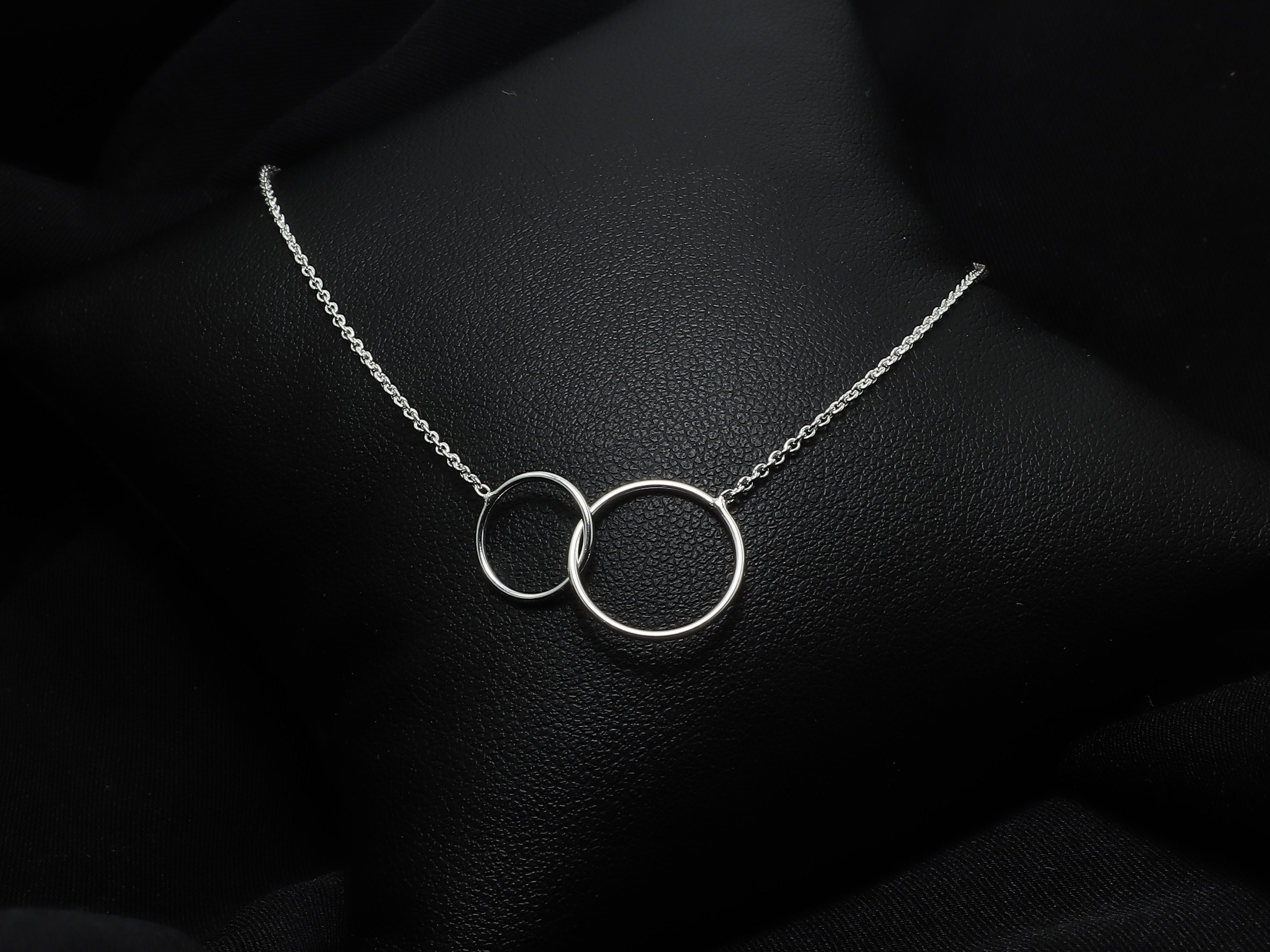 Double Circle Infinity Sterling Silver Necklace | Etsy