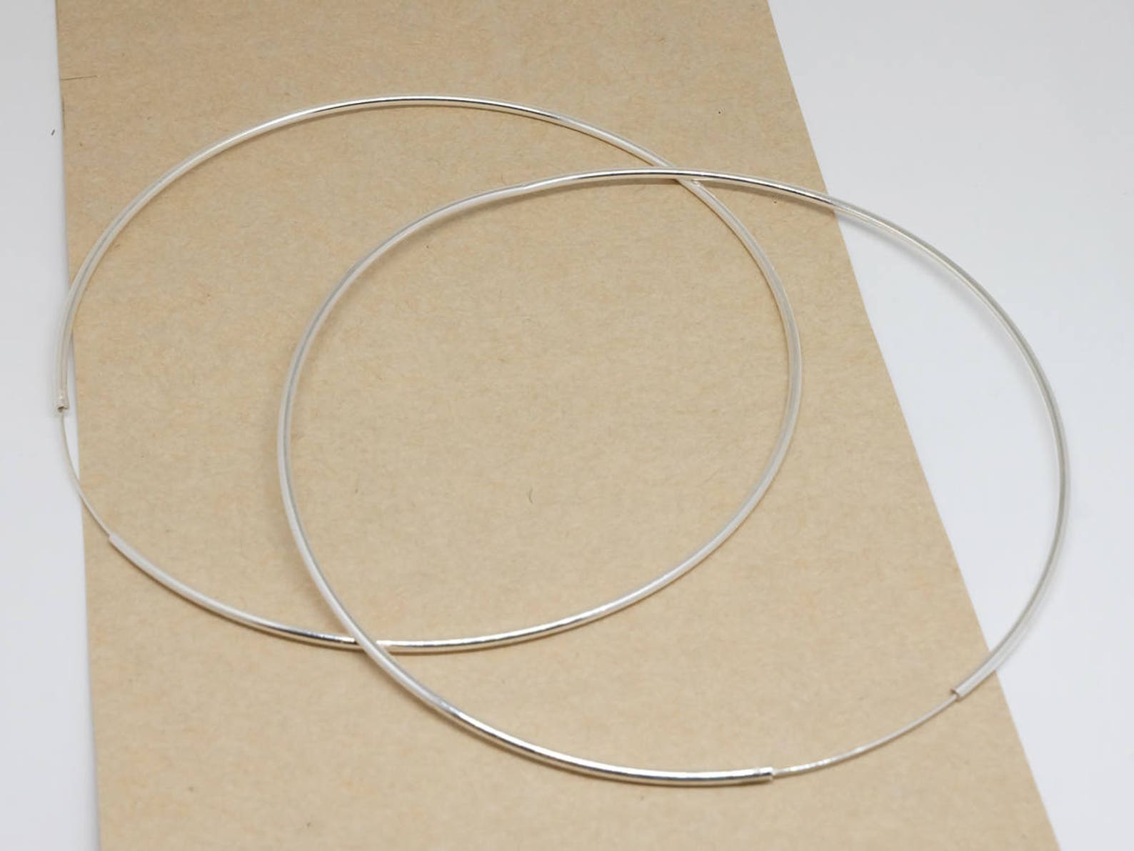 100 Mm Extra Large Sterling Silver Hoop Earrings Big Hoops | Etsy